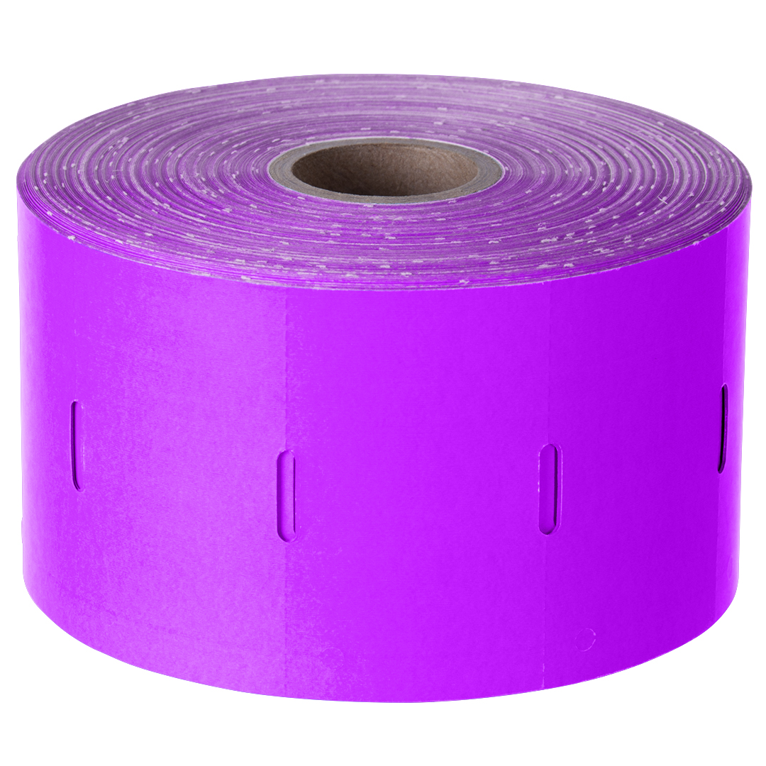 2.25" X 1.375" Direct Thermal Tags with a Purple Flood Coat on Back ...