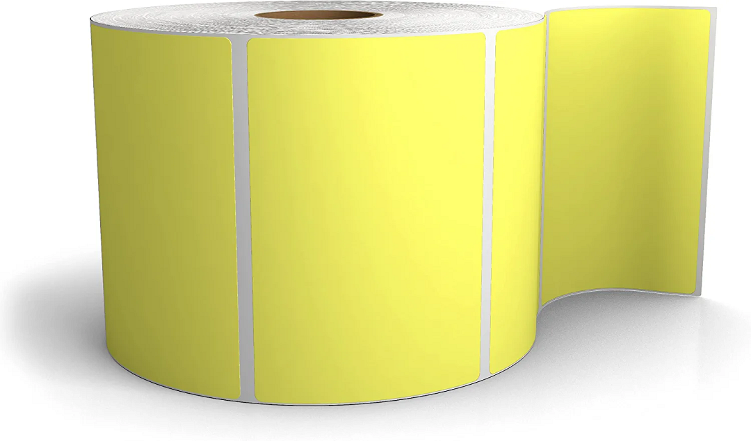 3” X 2" Direct Thermal Perforated Labels - Yellow