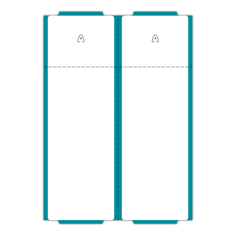 Teal Direct Thermal Consignment Tags
