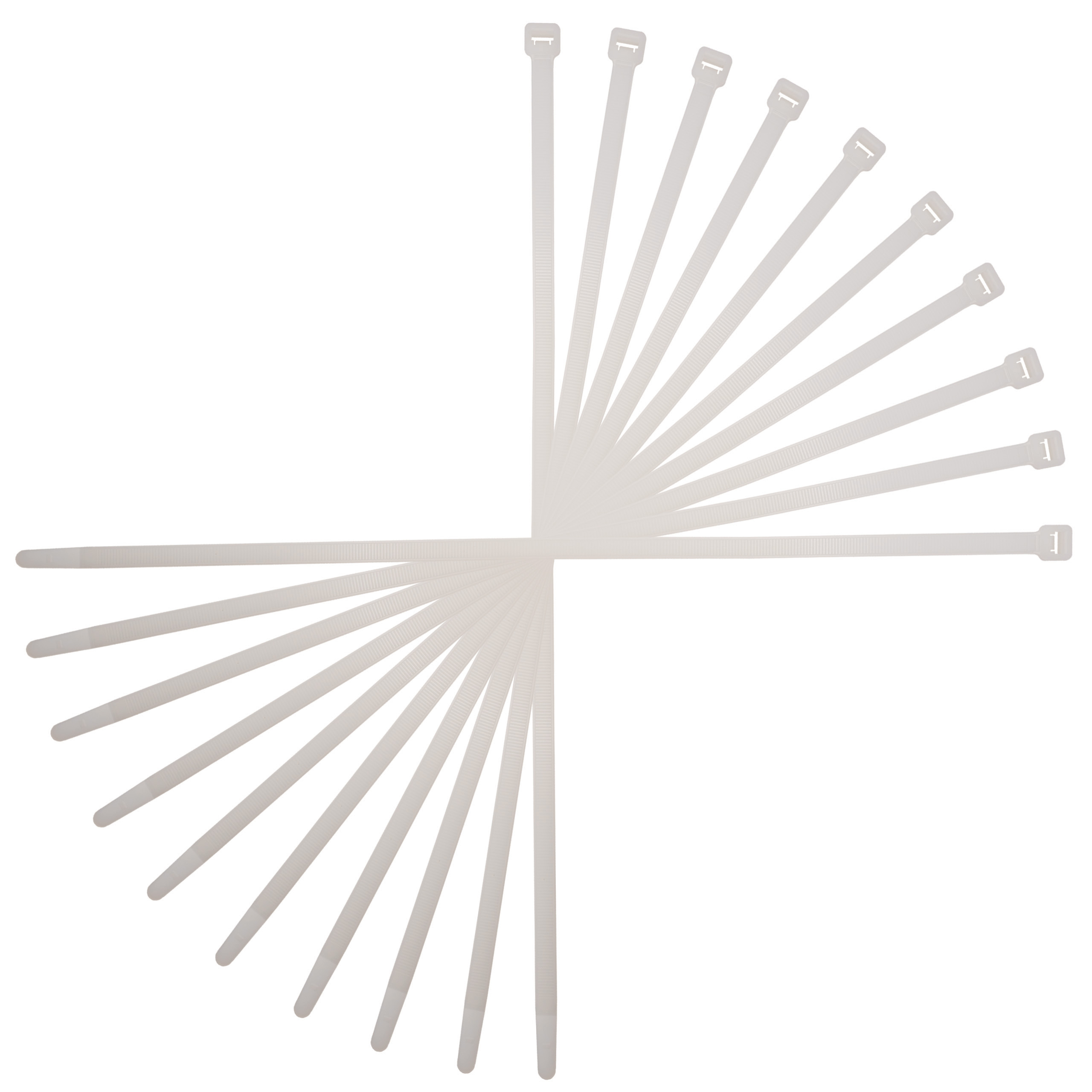 14" Long 120 lb Natural Nylon 6/6 Cable Ties (100 per pack)