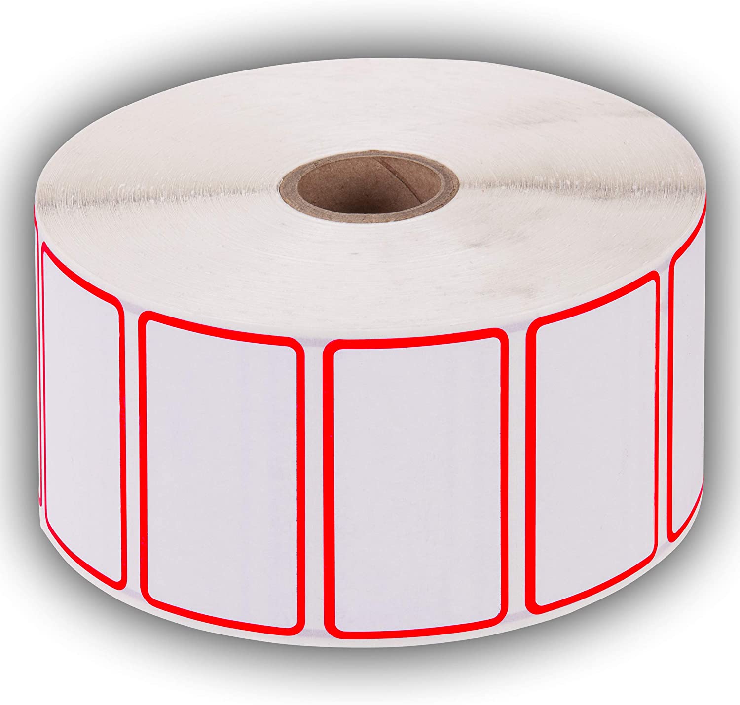 2.25" X 1.25" Round Corner Rectangle Direct Thermal Paper Labels with a ...