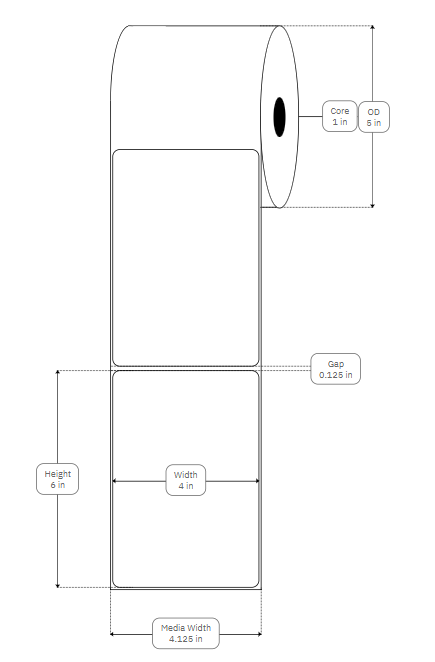 Compatible 4" x 6" Direct Thermal Labels to fit Eltron or Zebra Printers