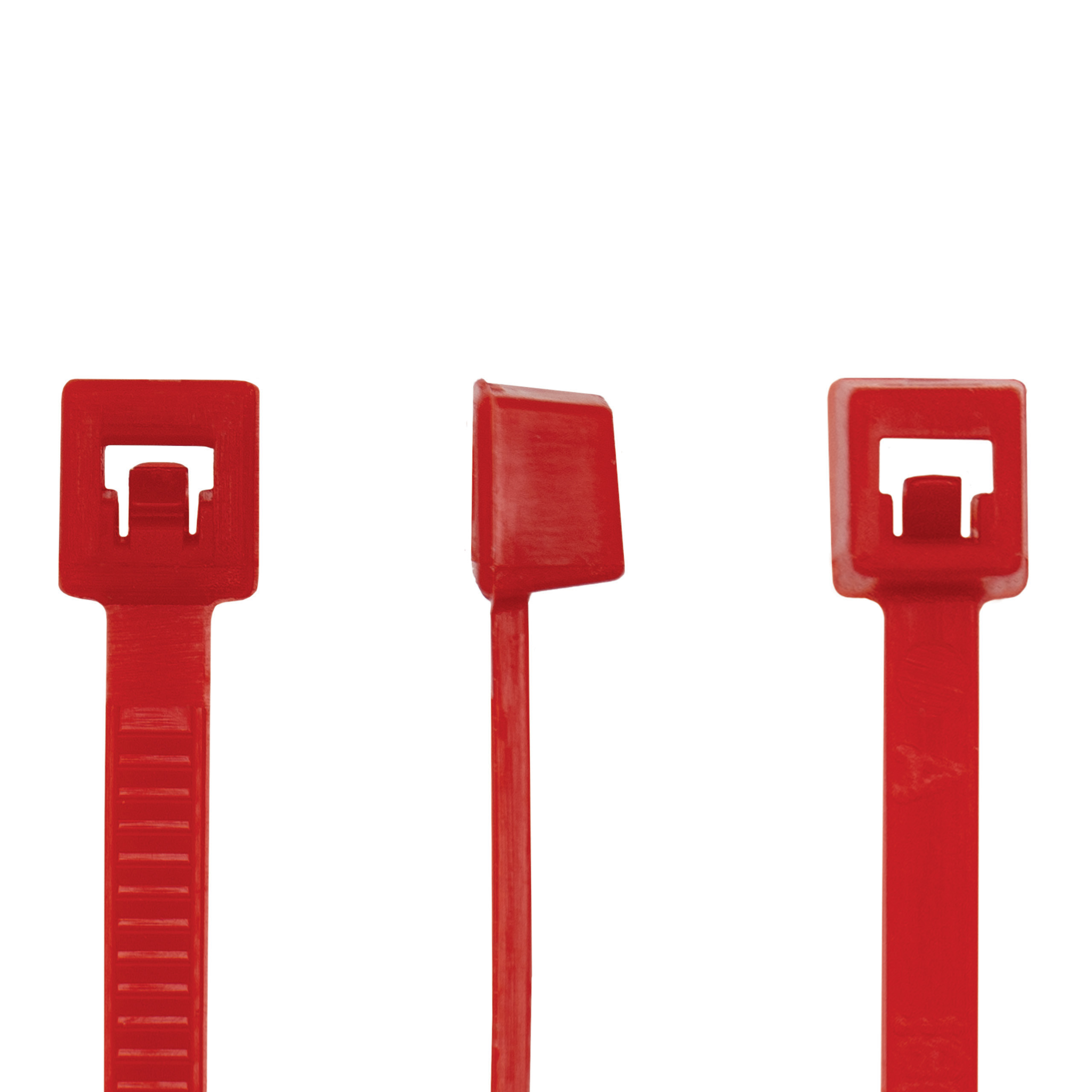 4" Long 18 lb Red Nylon 6/6 Cable Ties (1000 per pack)