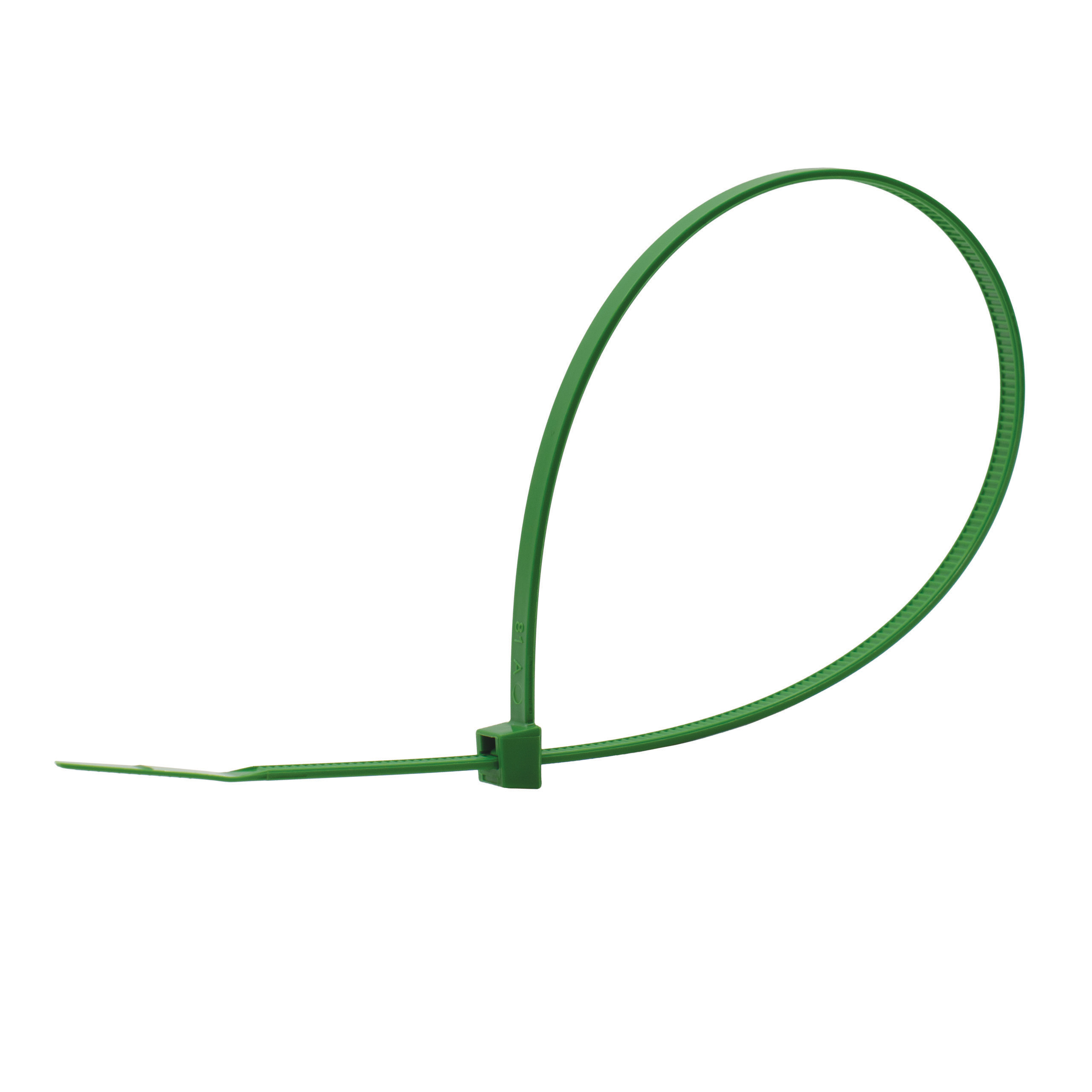 7" Long 50 lb Green Nylon 6/6 Cable Ties (1000 per pack)