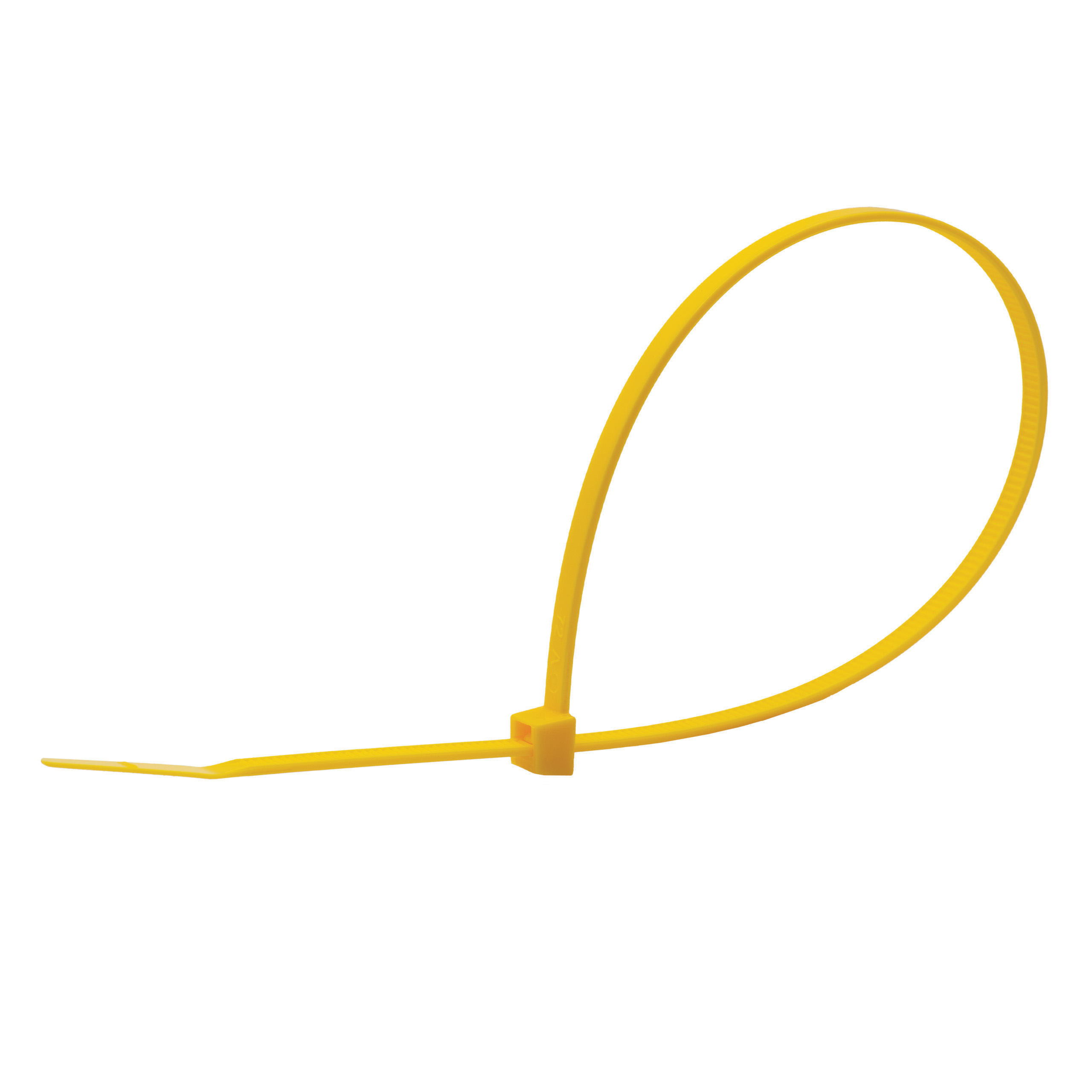 4" Long 18 lb Yellow Nylon 6/6 Cable Ties (1000 per pack)