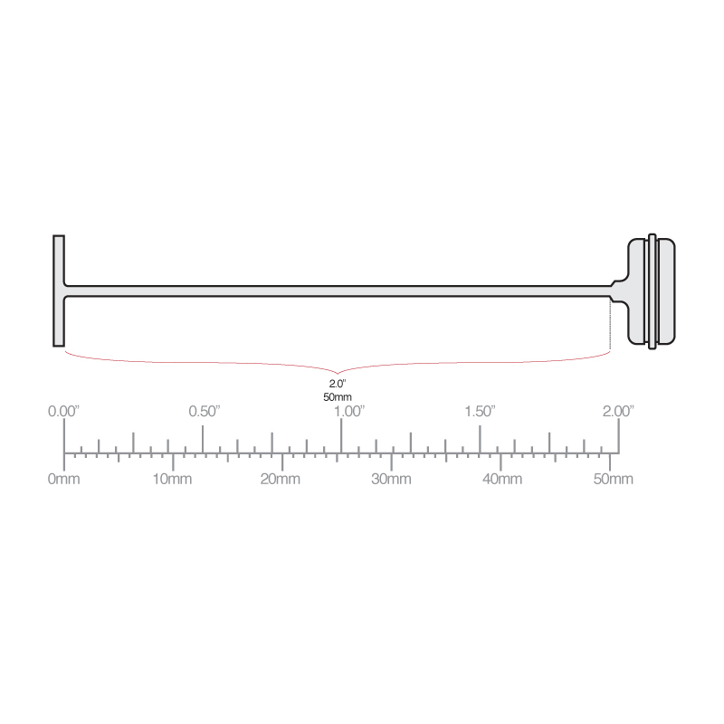 Avery Dennison 10658 2.0" (50mm) Natural Standard Paddle Swiftach Fasteners