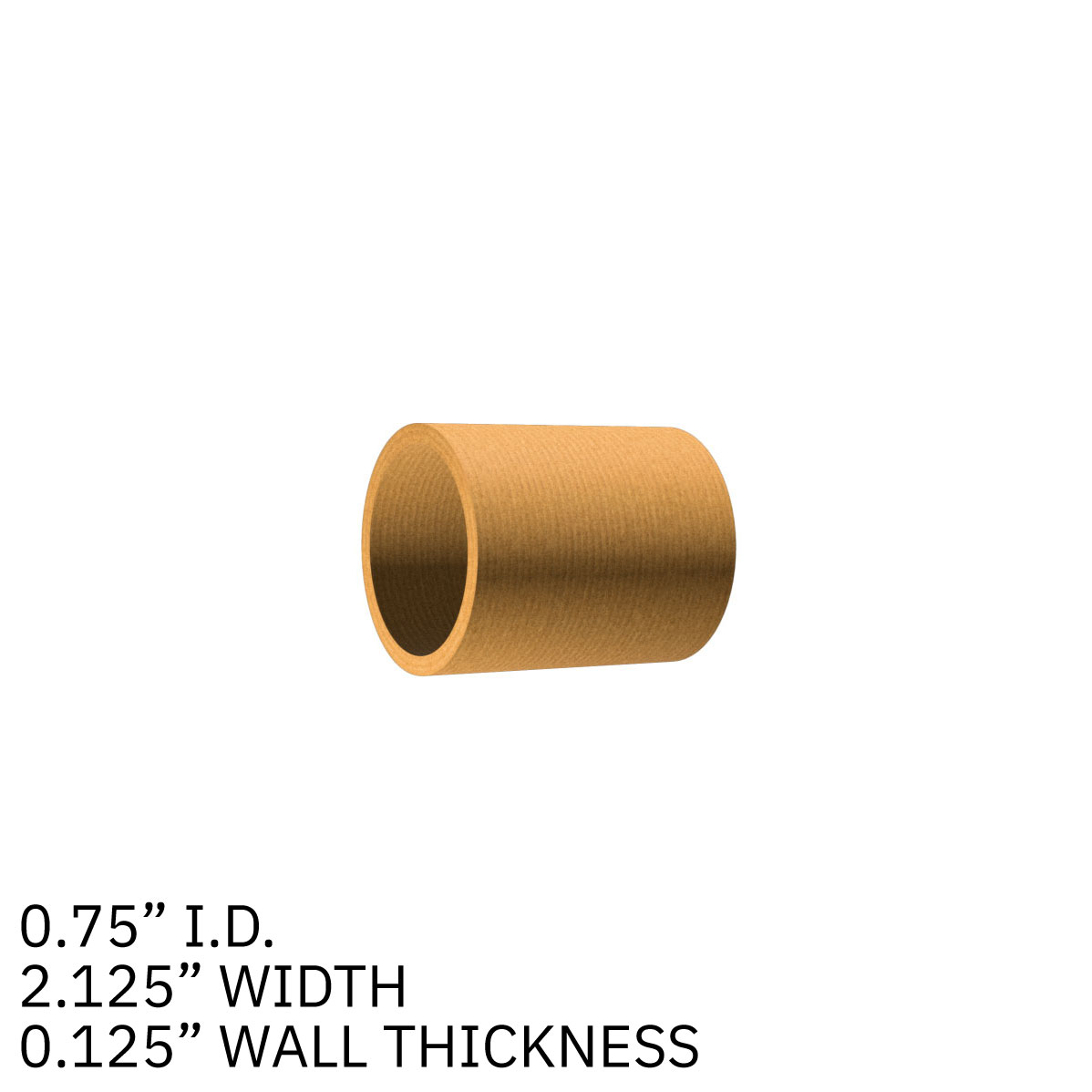 2.125" Width Cardboard Label Cores with a 0.75" ID and 0.125" wall ...