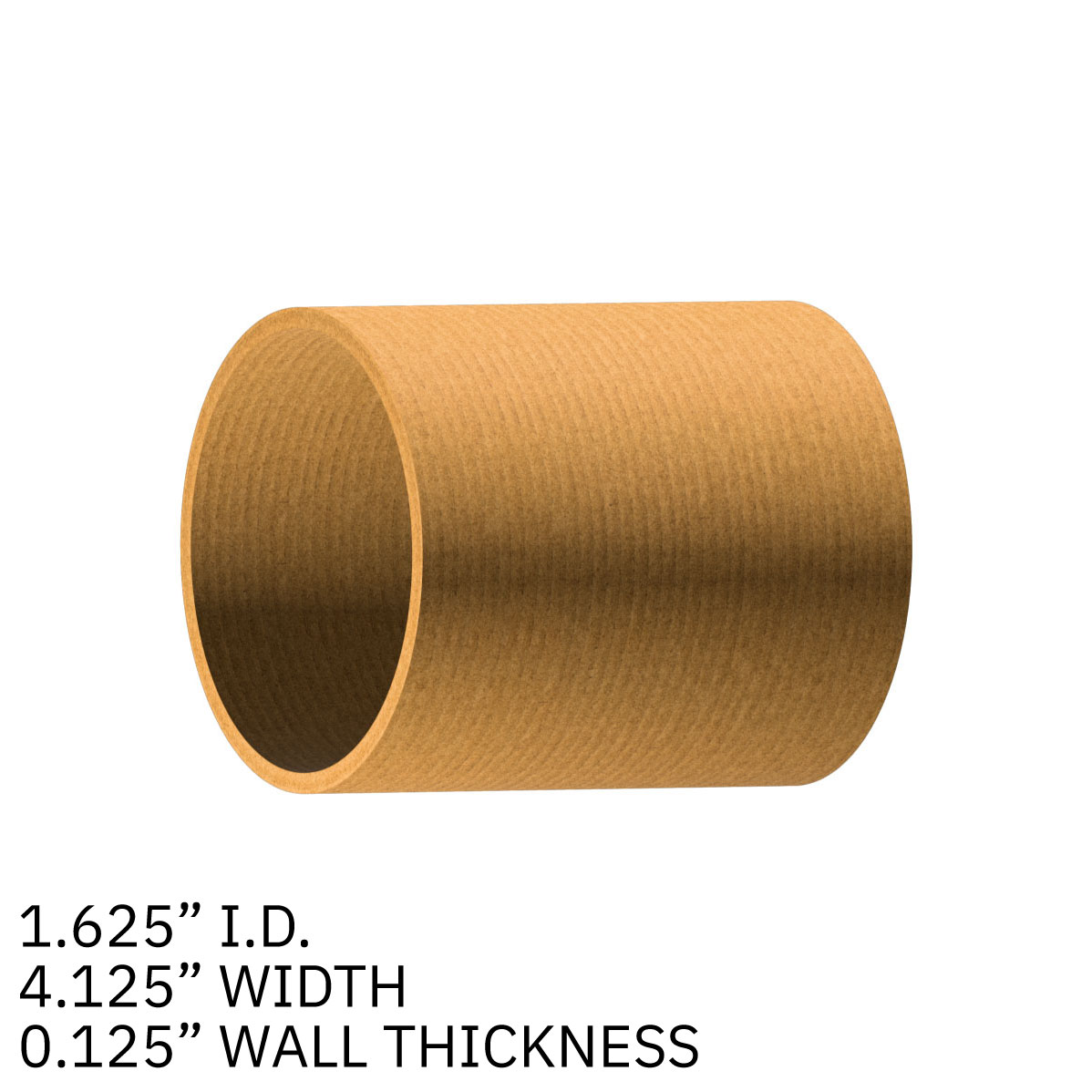 4.125" Width Cardboard Label Cores with a 1.625" ID and 0.125" wall ...