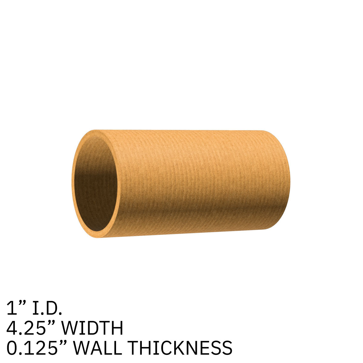 4.25" Width Cardboard Label Cores with a 1" ID and 0.125" wall thickness