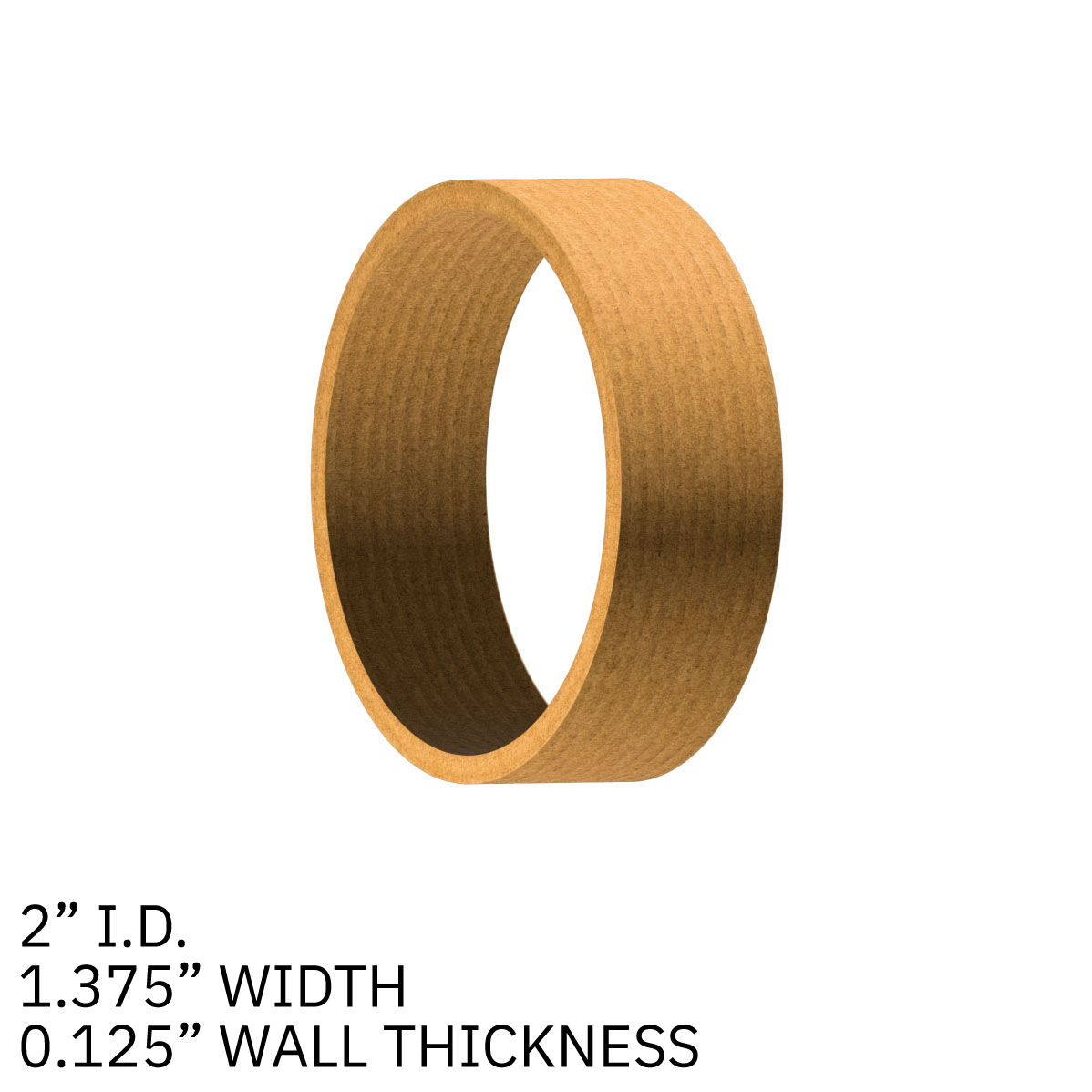 1.375" Width Cardboard Label Cores with a 1" ID and 0.125" wall thickness