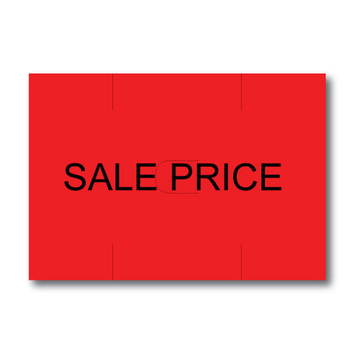 Black Print on Fluorescent Red "SALE PRICE" Labels to fit Avery® Sato ...