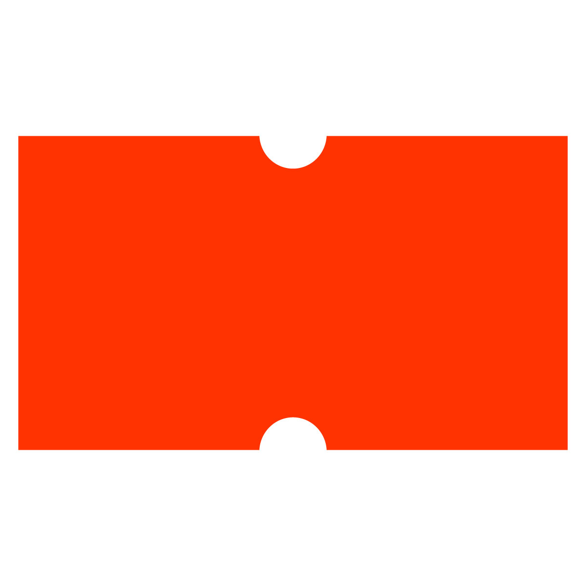 Fluorescent Red General Purpose Labels Without Tamper Proof Vertical Slits