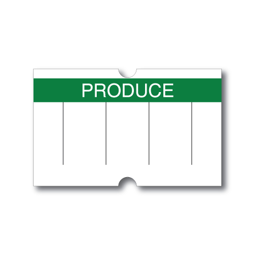 Green on White Reverse "PRODUCE" General Purpose Tamper Proof Labels