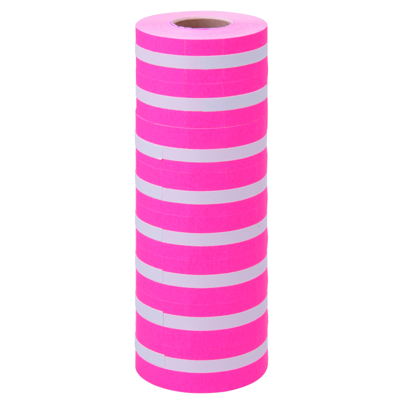 Fluorescent Pink General Purpose Labels Without Tamper Proof Vertical Slits