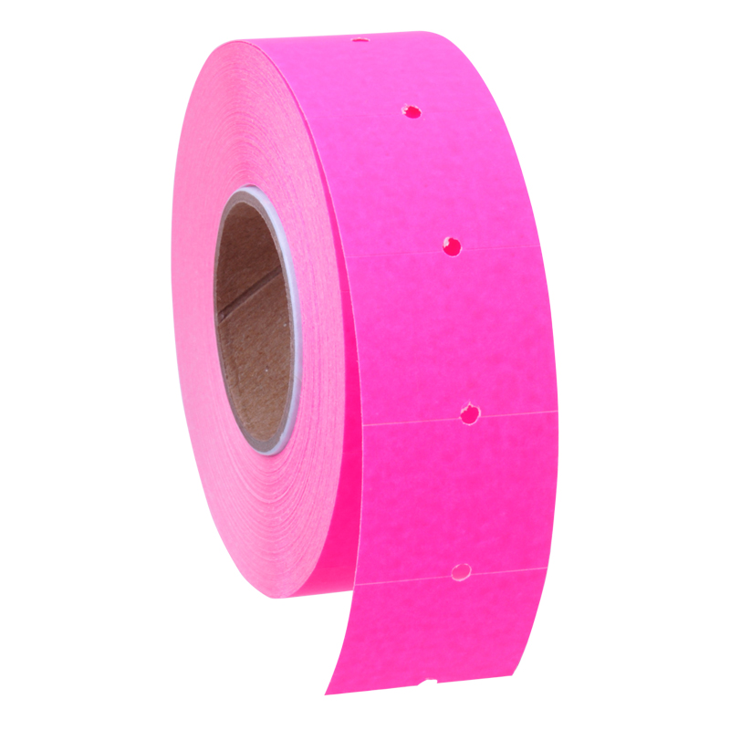 Fluorescent Pink General Purpose Labels Without Tamper Proof Vertical Slits