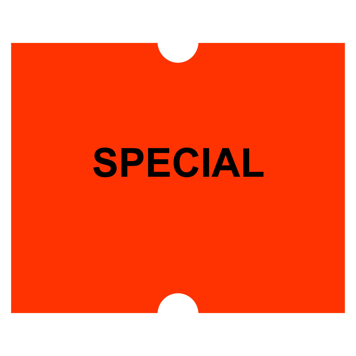 Black on Fluorescent Red "SPECIAL" Removable Labels Wthout Tamper Proof ...