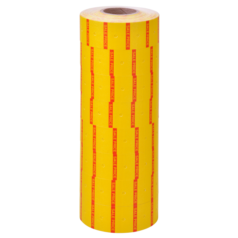 Yellow on Red Reverse "SALE PRICE" General Purpose Labels Without ...