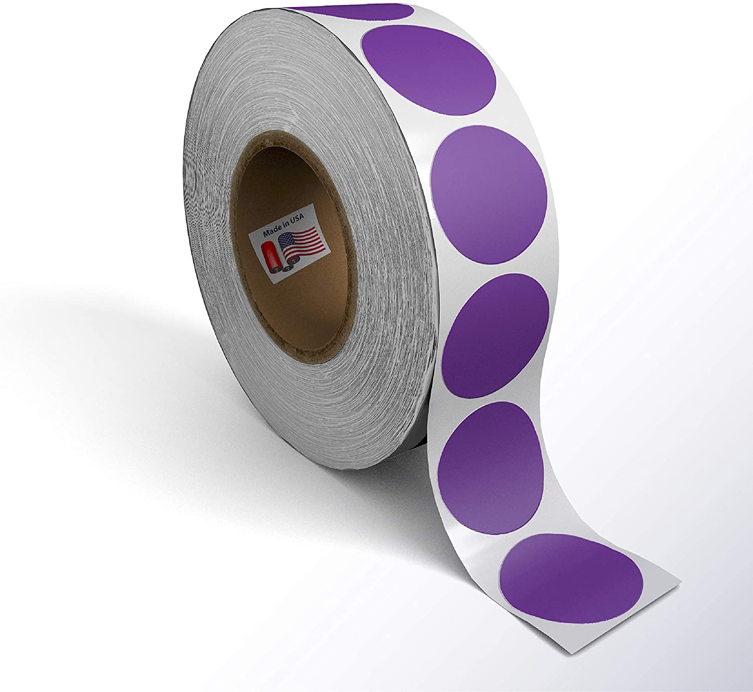 1" Kenco Color Coding Circle Labels - Purple