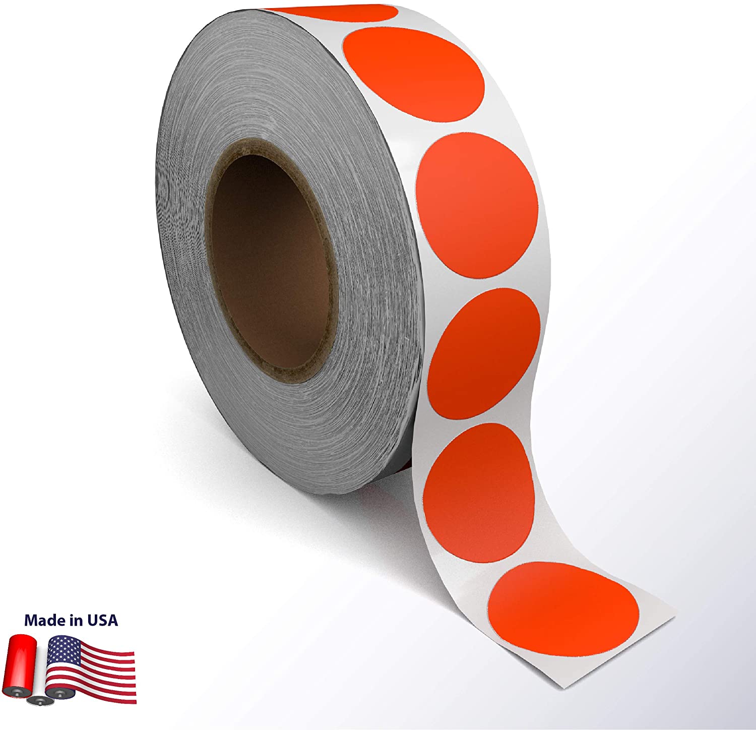 1" Kenco Color Coding Circle Labels - Red