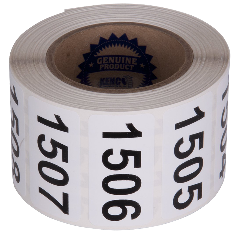 2" X 1" Consecutively Numbered Labels 1501-2000