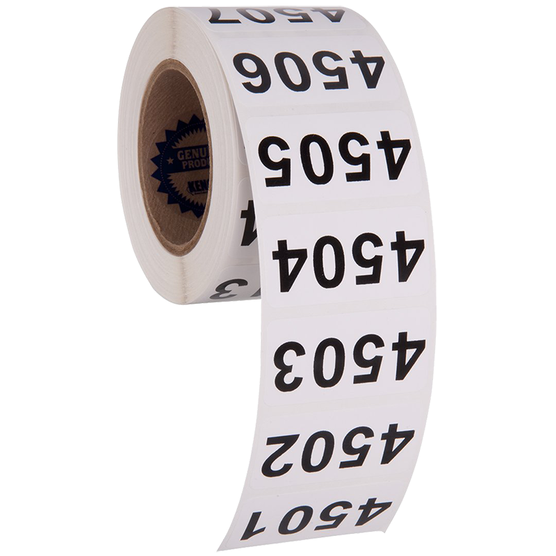 2" X 1" Consecutively Numbered Labels 4500-5000