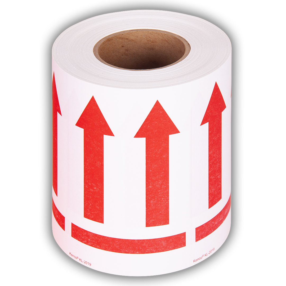 Red Arrows This Side Up International Safe Handling Warning Stickers