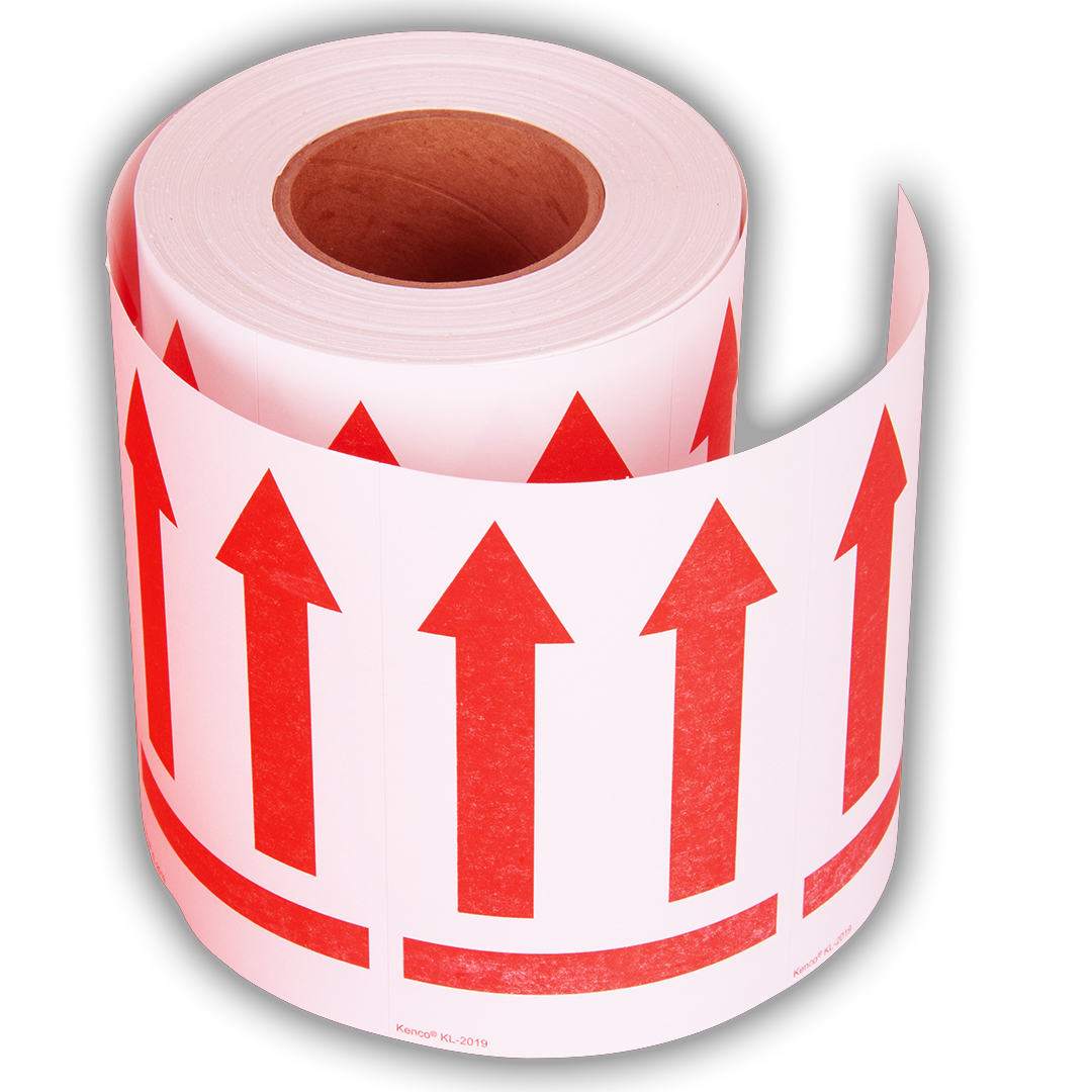 Red Arrows This Side Up International Safe Handling Warning Stickers