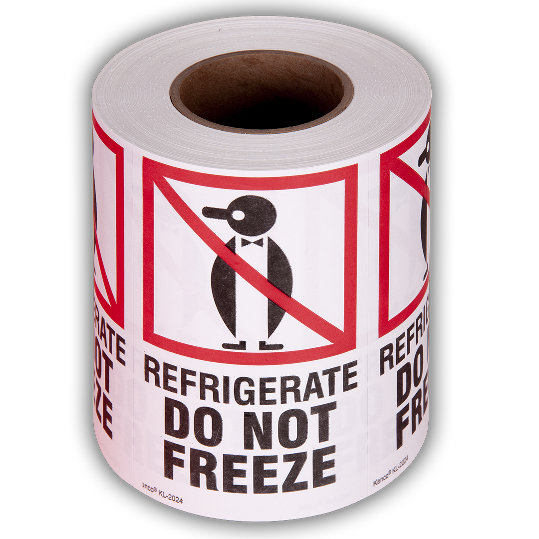 Refrigerate Do Not Freeze International Safe Handling Warning Stickers