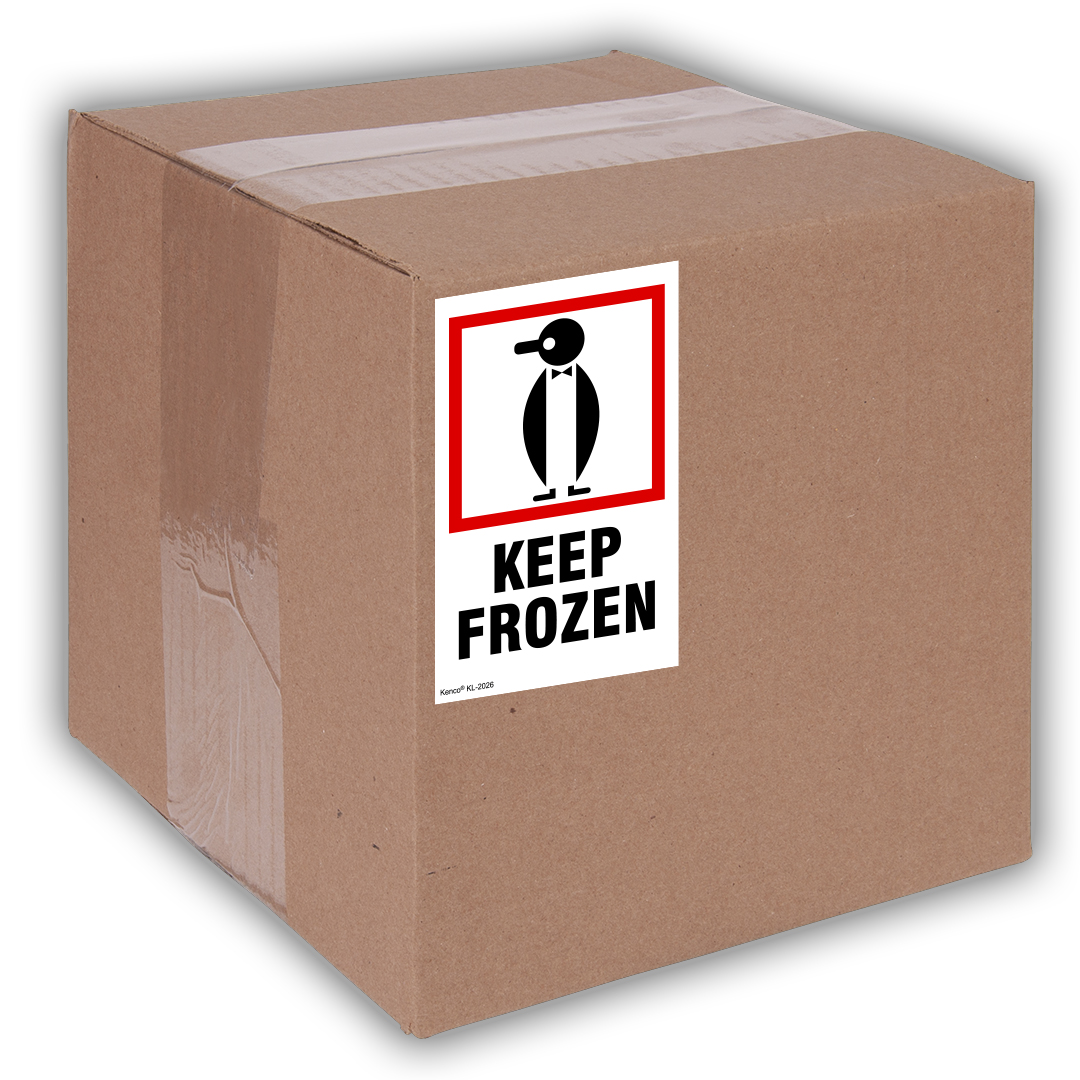 Keep Frozen International Safe Handling Warning Stickers
