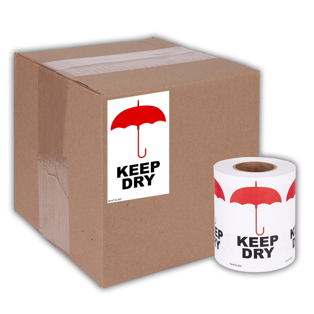 Keep Dry International Safe Handling Warning Stickers