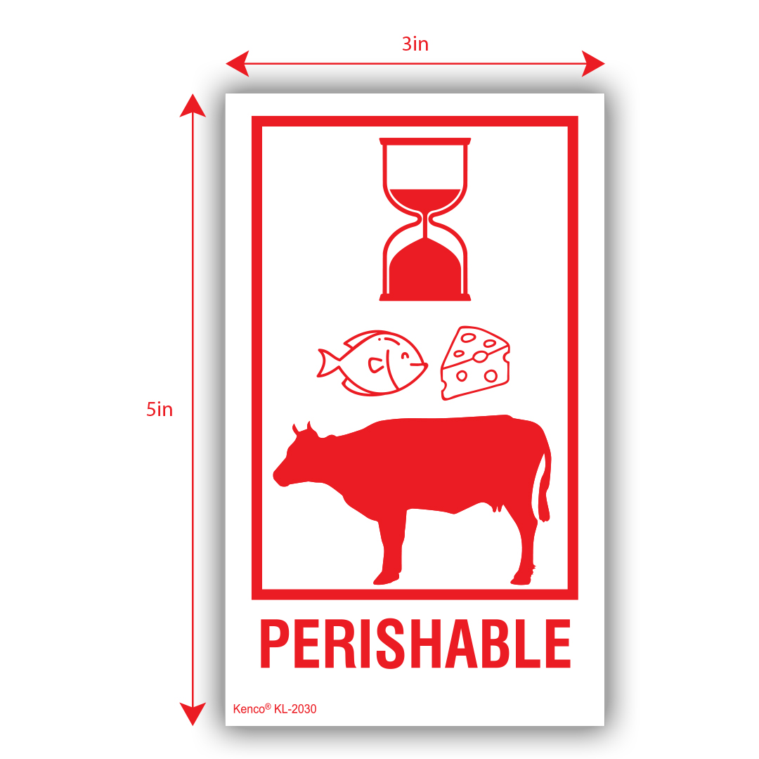Perishable International Safe Handling Warning Stickers