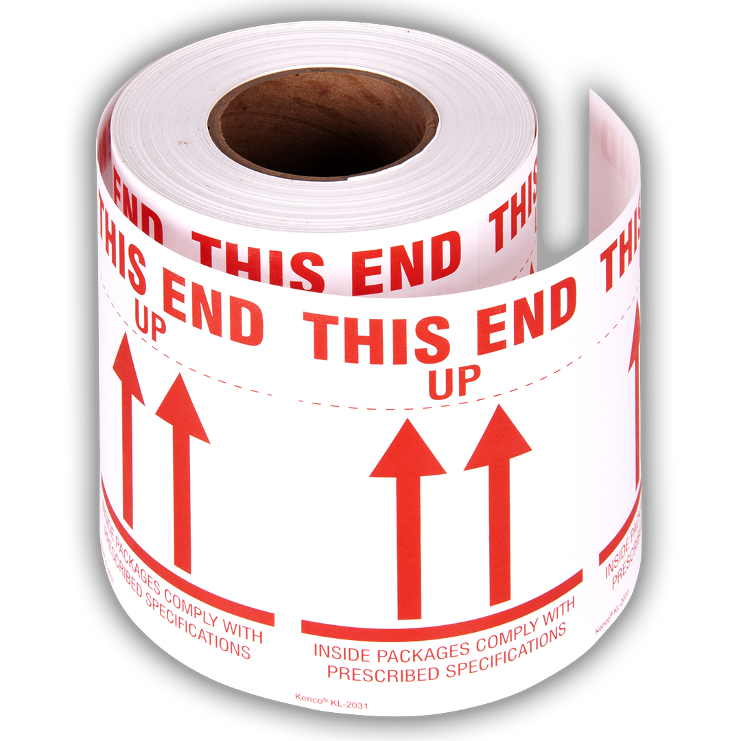 This End Up/Inside Packages Comply with Prescribed Specifications Stickers