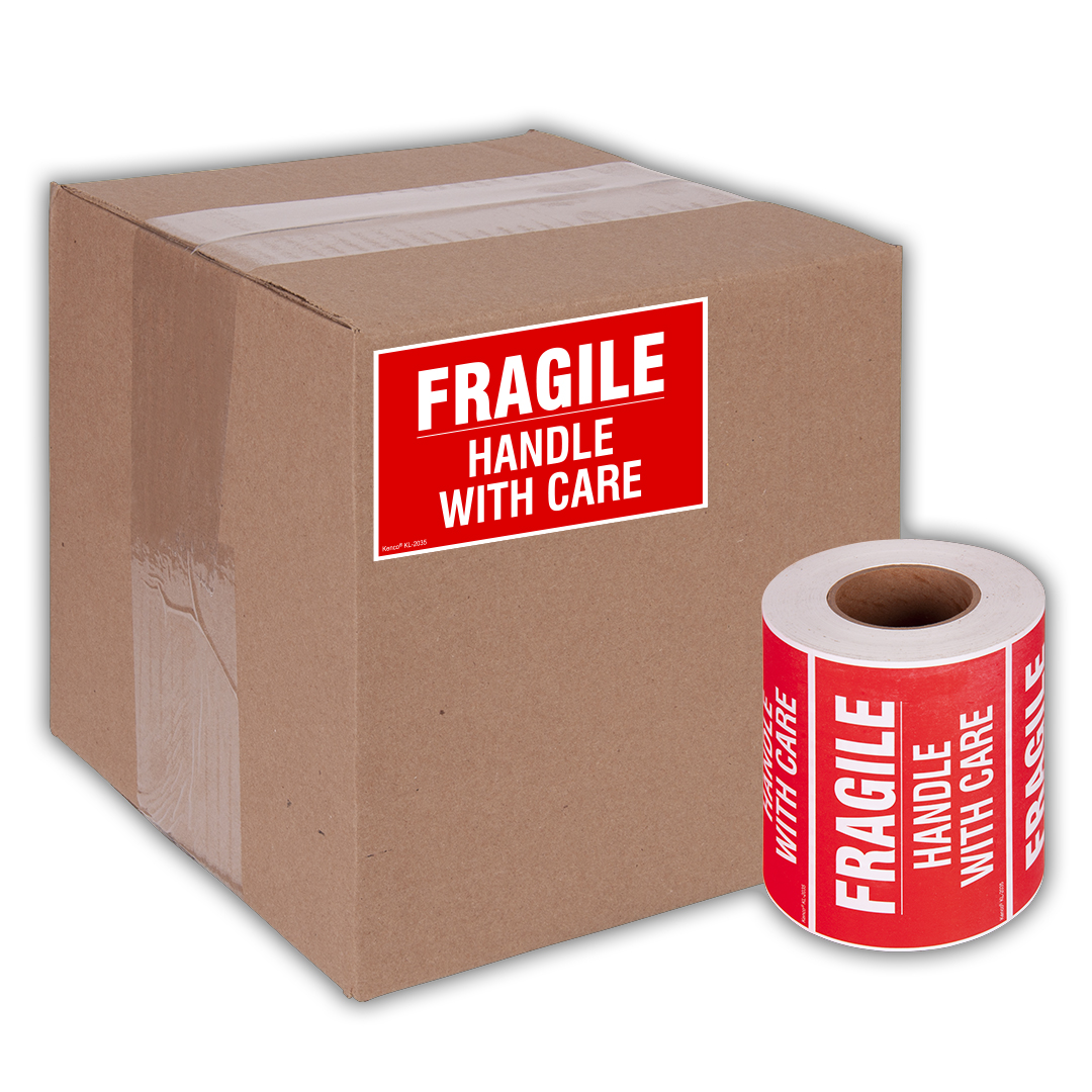 Fragile Handle with Care Warning Stickers