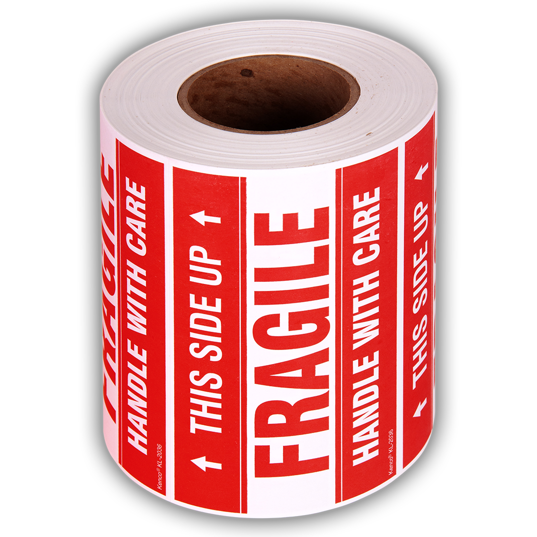 This Side Up Fragile Handle with Care Warning Stickers