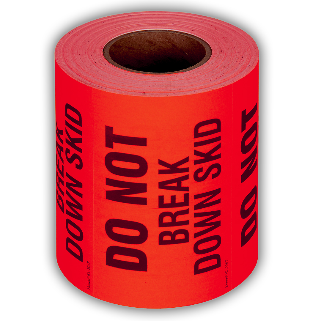 Do not Break Down Skid Fluorescent Shipping Label Stickers