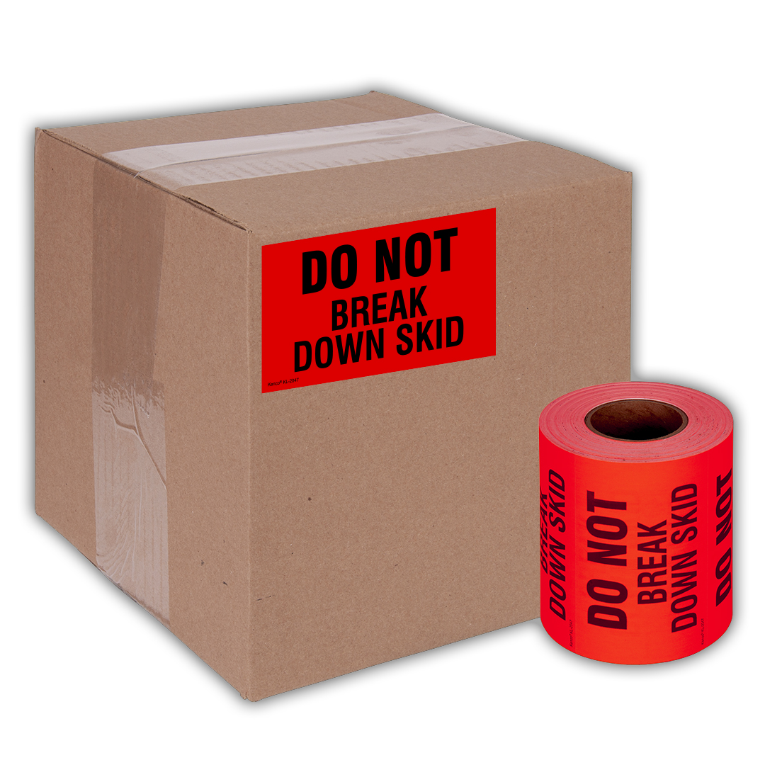 Do not Break Down Skid Fluorescent Shipping Label Stickers