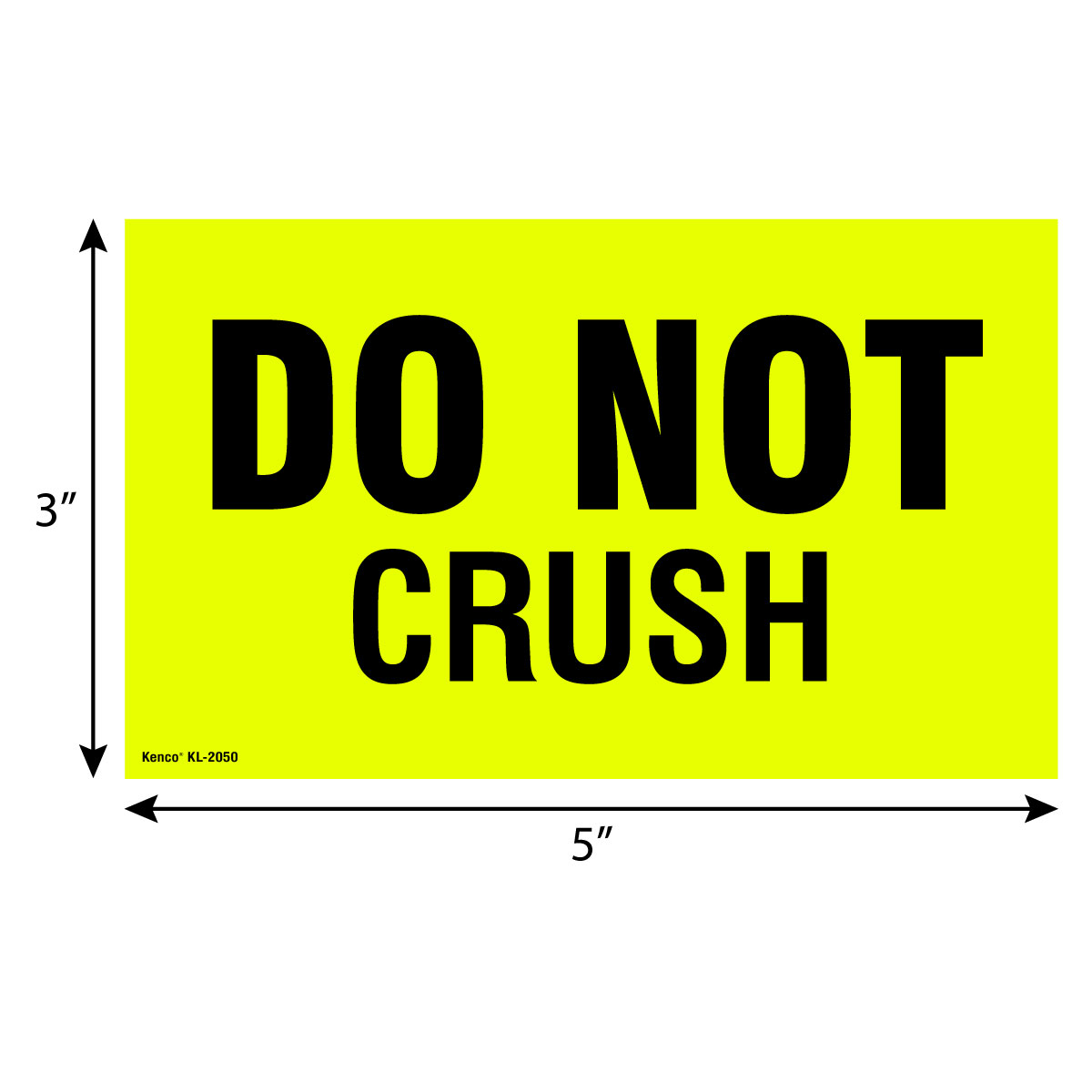 Do not Crush Fluorescent Shipping Label Stickers