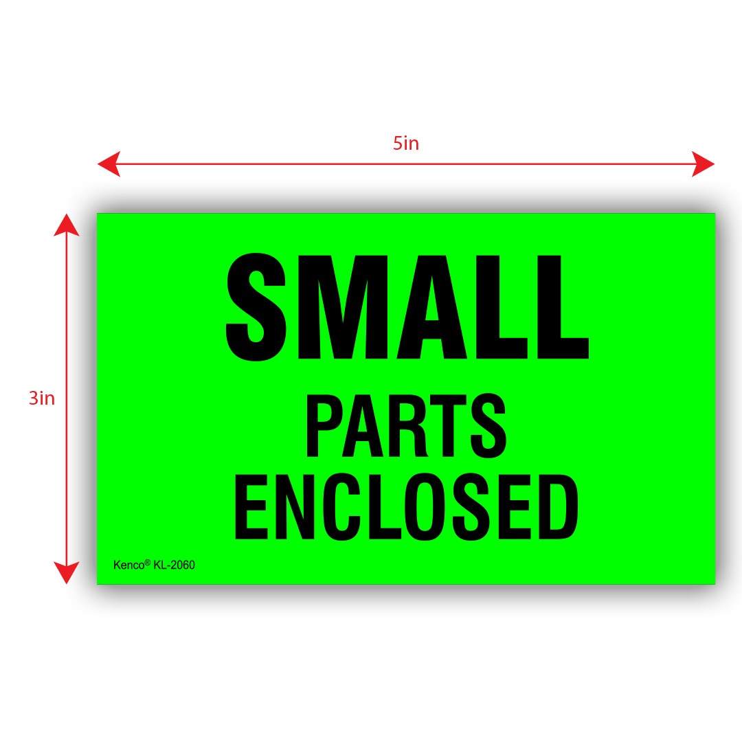 Small Parts Enclosed Shipping Label Stickers