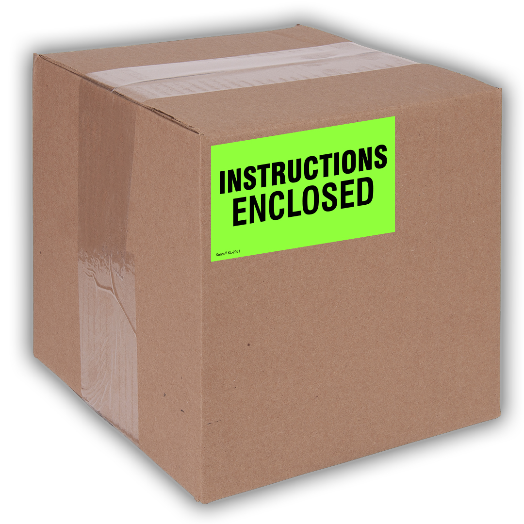 Instructions Enclosed Shipping Label Stickers