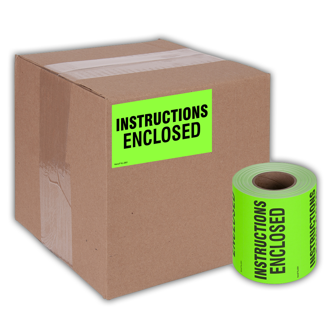 Instructions Enclosed Shipping Label Stickers