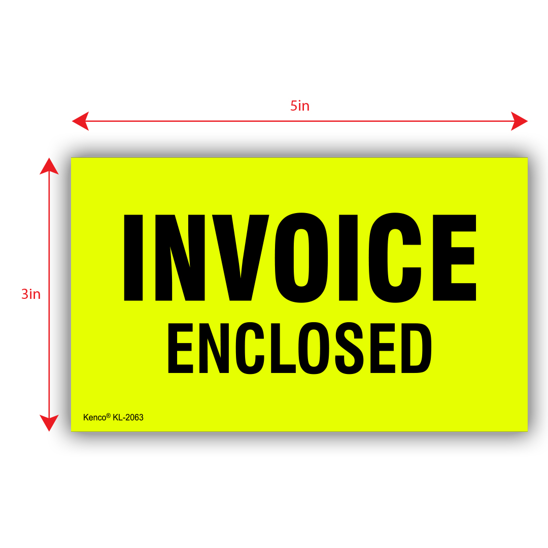 Invoice Enclosed Shipping Label Stickers