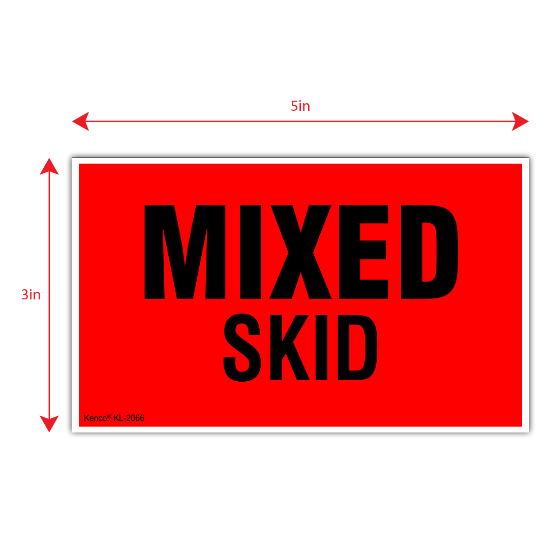 Mixed Skid Shipping Label Stickers