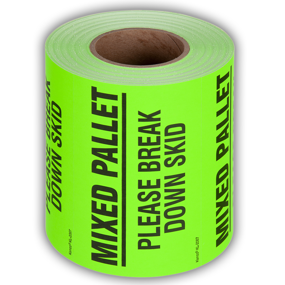 Mixed Pallet Please Break Down Skid Stickers
