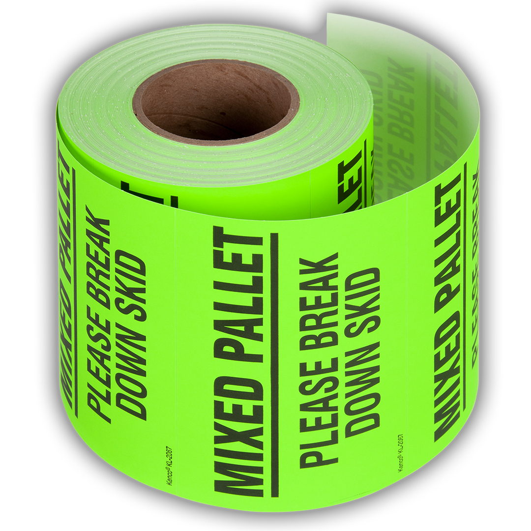 Mixed Pallet Please Break Down Skid Stickers