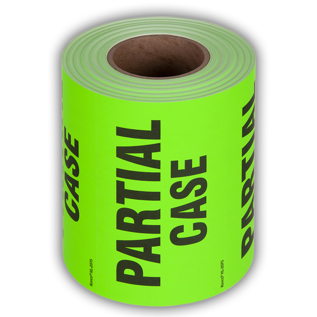 Partial Case Fluorescent Shipping Label Stickers