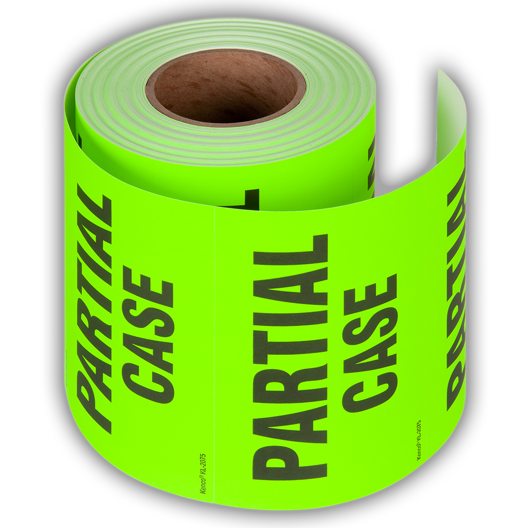 Partial Case Fluorescent Shipping Label Stickers