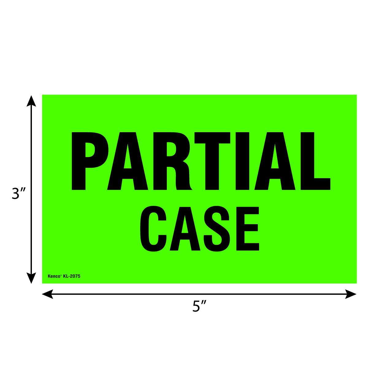 Partial Case Fluorescent Shipping Label Stickers
