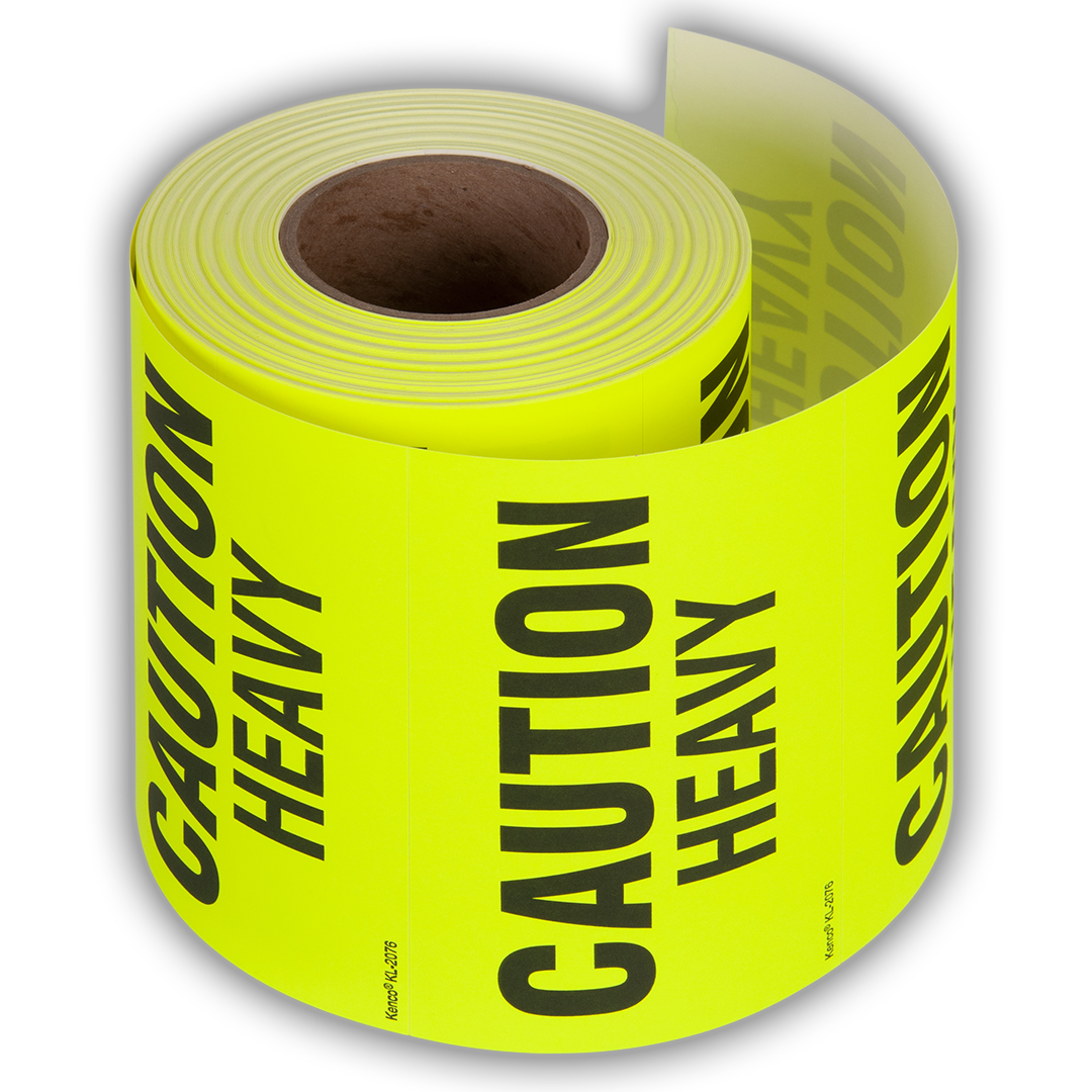 Caution Heavy Fluorescent Shipping Label Stickers
