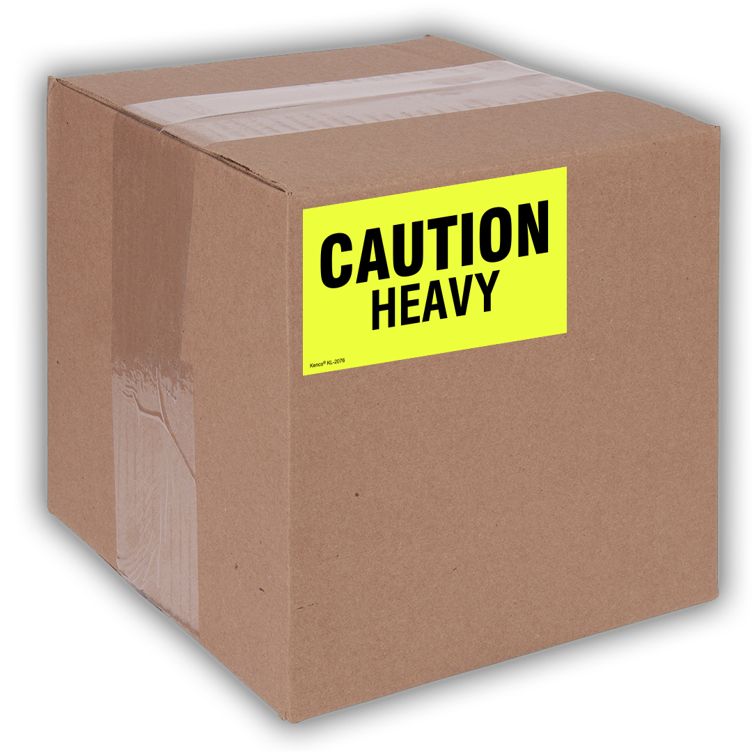 Caution Heavy Fluorescent Shipping Label Stickers