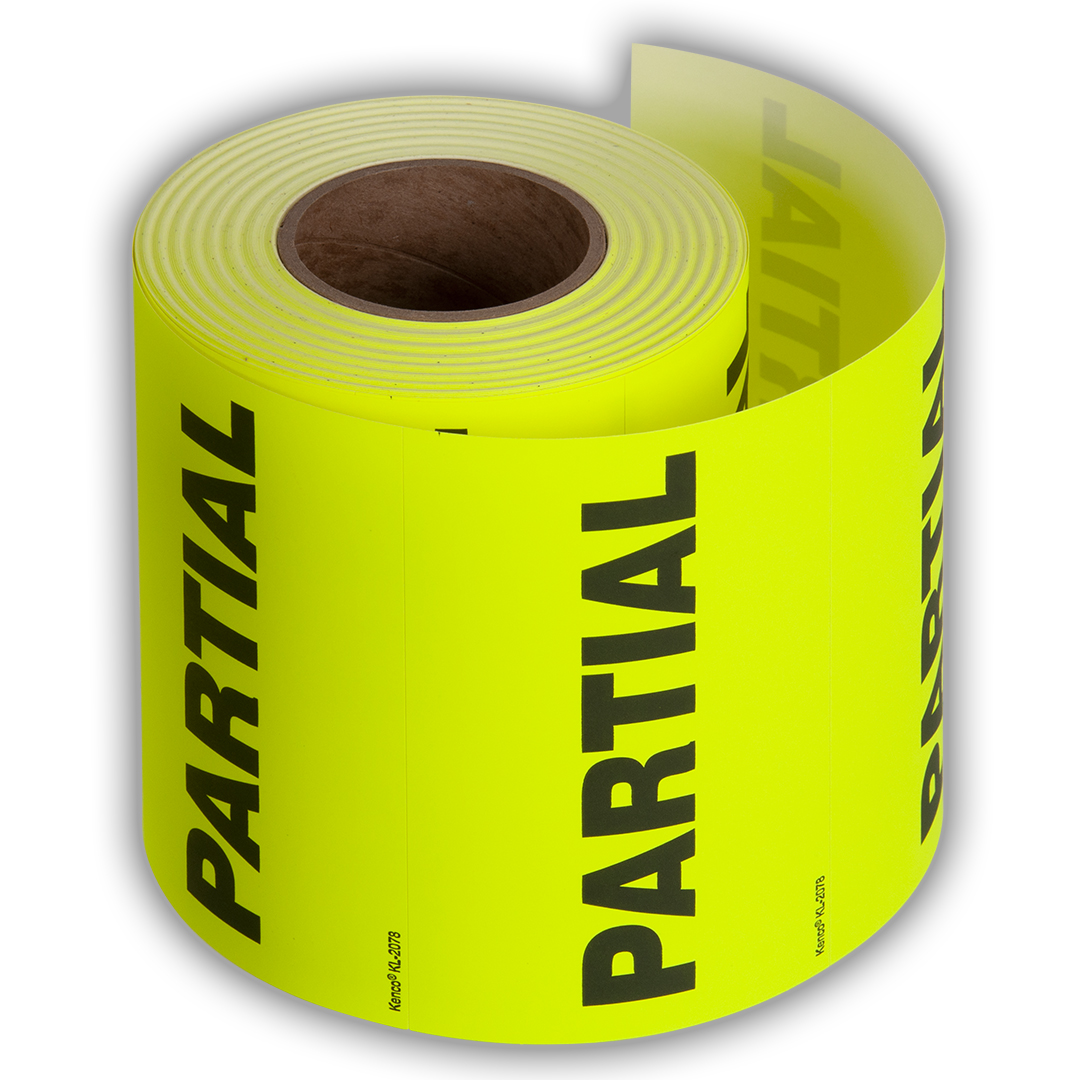 Partial" Fluorescent Shipping Label Stickers
